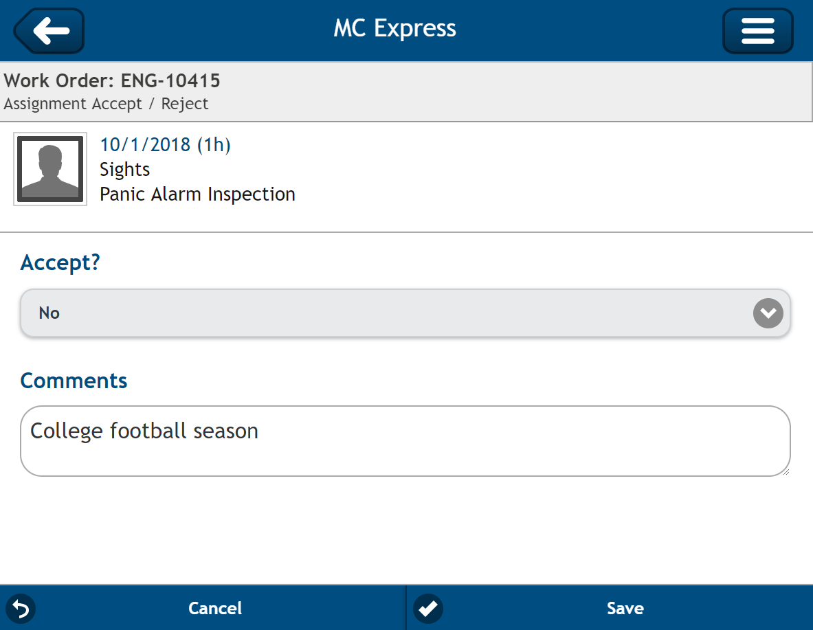 MC Express work orders