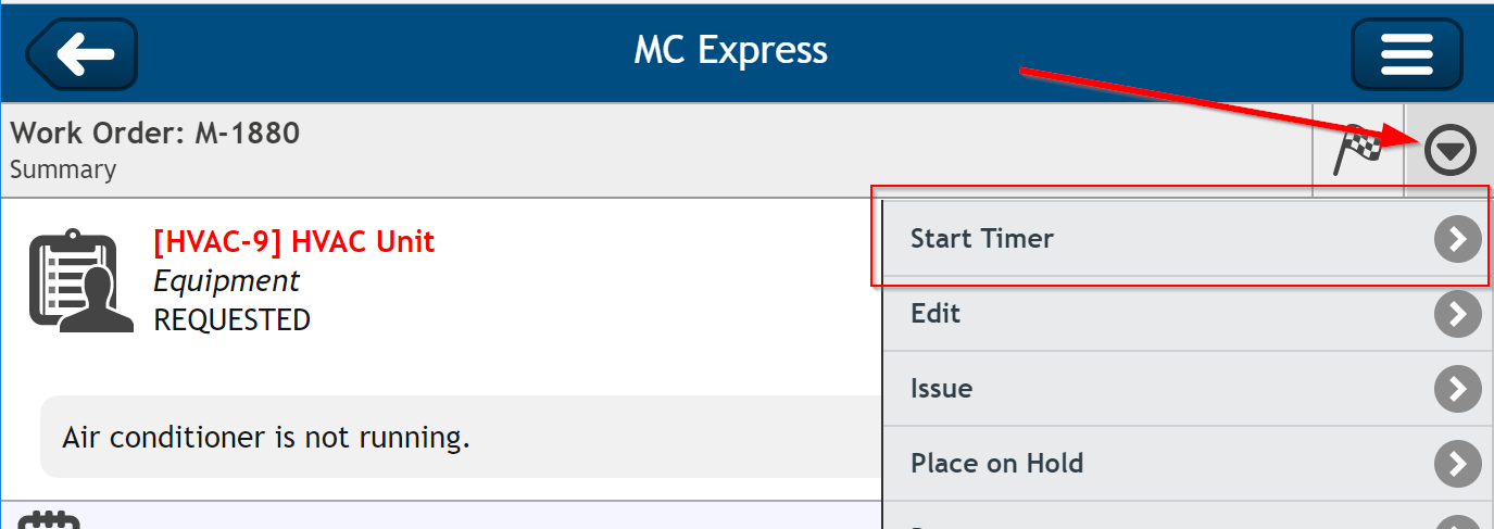 MC Express work orders